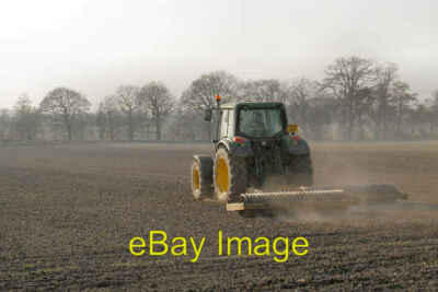 Photo 6x4 Tractor Working in the Field at Rainhill Hall Farm Cronton A ...