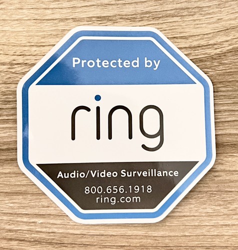 Ring Sticker 🎥 Security Window Decal Doorbell Video Camera 🔵 Double ...