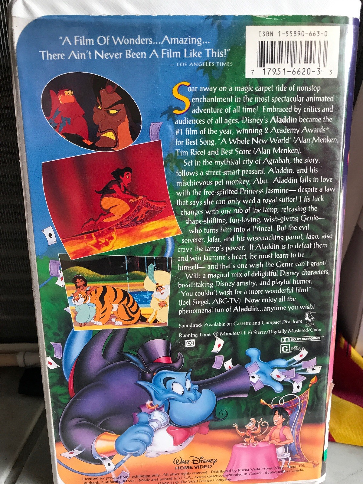 Aladdin (VHS, 1993) 717951662033| eBay