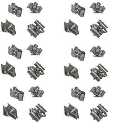 100 Pc Chrome Gridwall Joining Connectors Grid Panel Joiner Clips ...