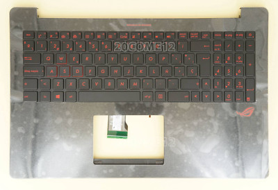 NEW for Asus ROG G501JW Keyboard Spanish Teclado Palmrest Case Red ...