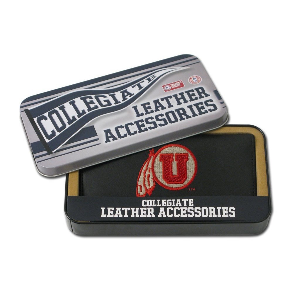 Utah Utes NCAA Embroidered Team Logo Leather Checkbook Wallet by RICO ...