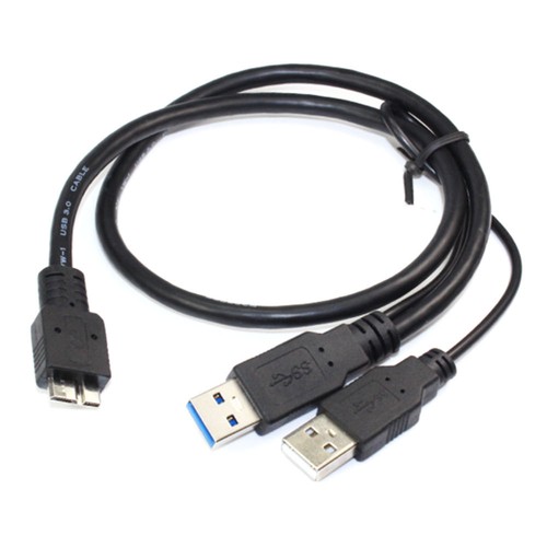 1.6ft USB 3.0 Y Power Data Cable Cord Lead for Seagate Portable Hard ...