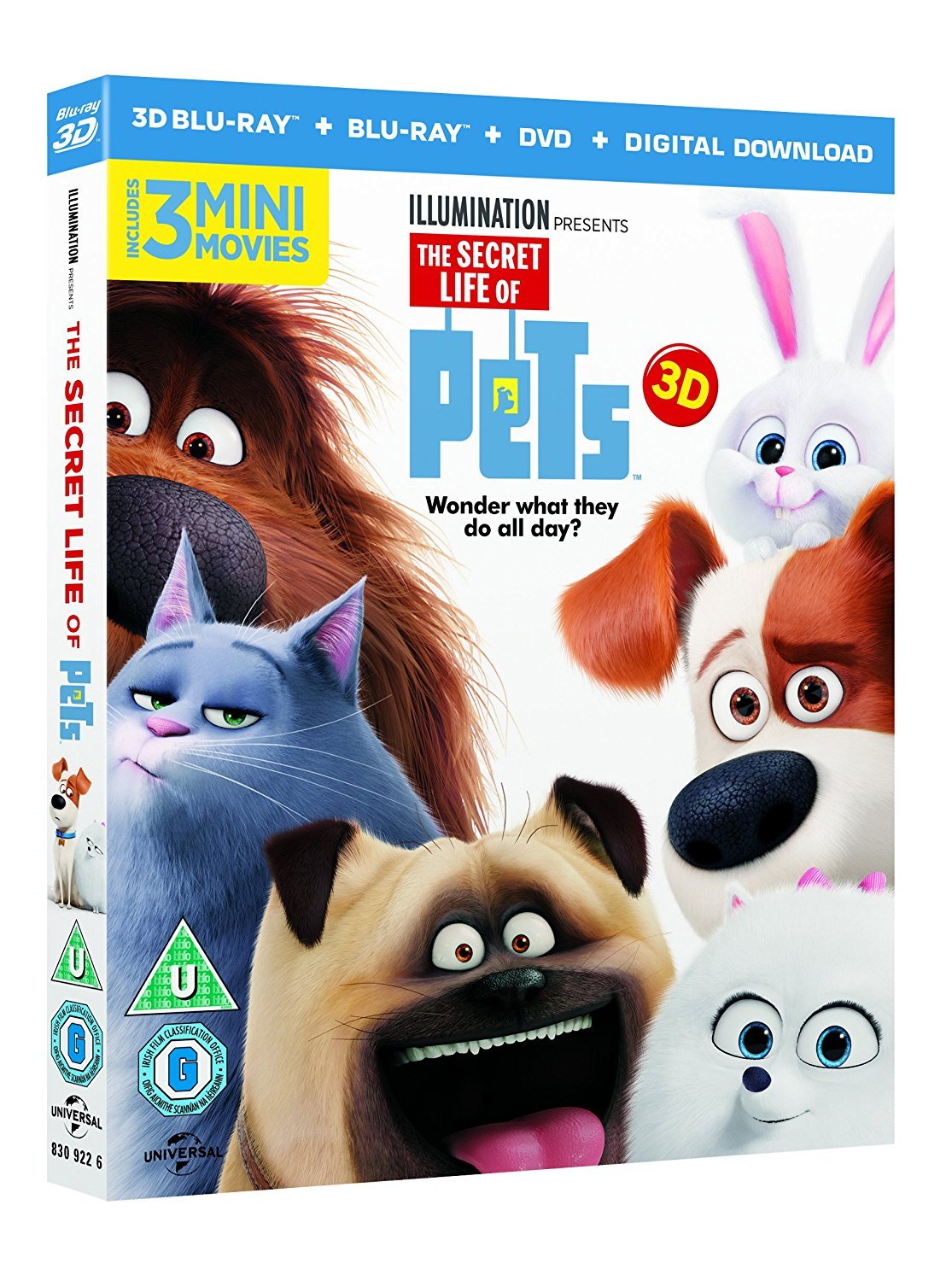The Secret Life Of Pets Blu-ray 3D Blu-ray DVD Download 2015 lenticular ...