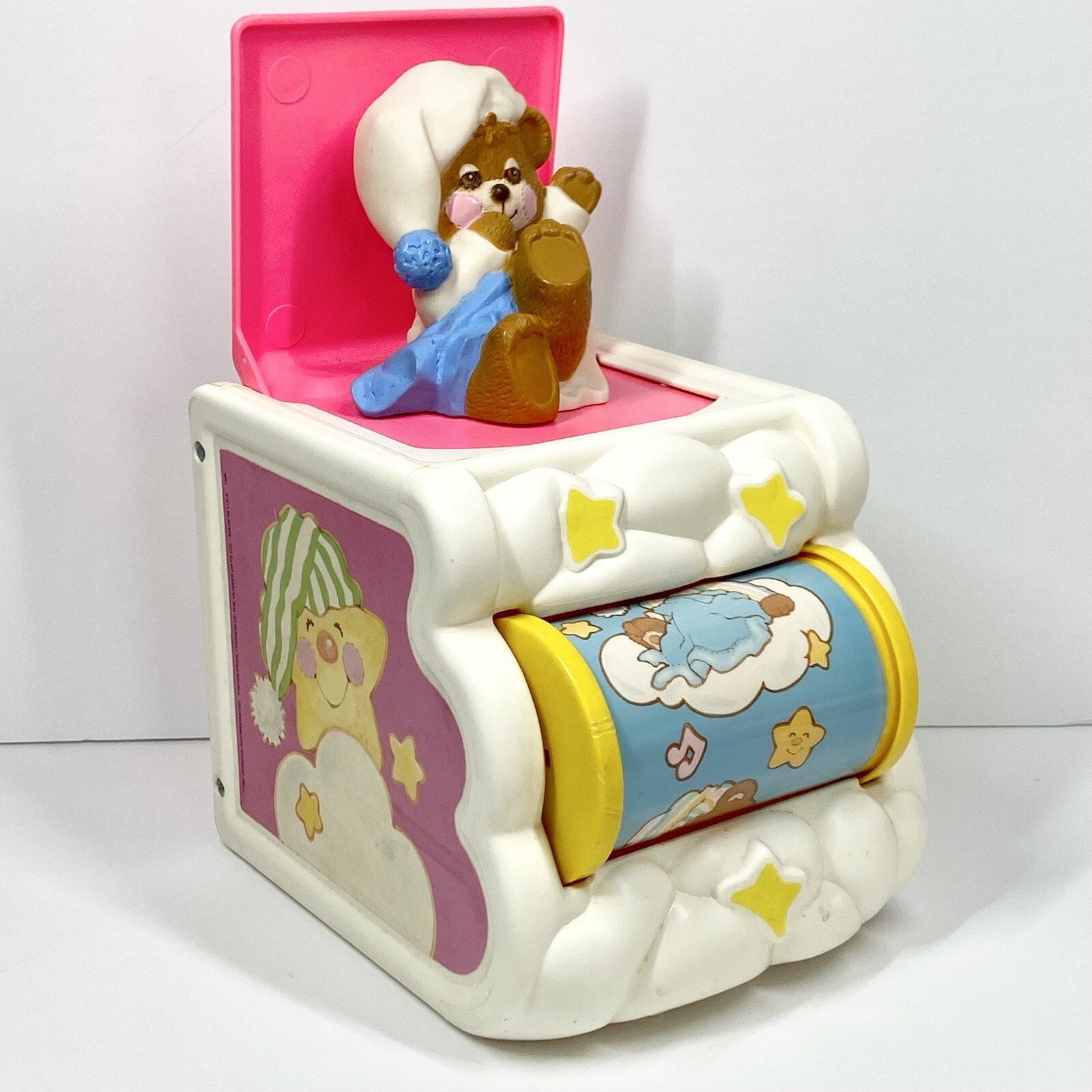 Vintage 1987 FISHER PRICE TEDDY BEDDY BEAR Jack In The Box Chime Toy | eBay