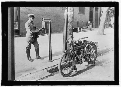 Photo:U.S. mailman & motorcycle,United States Postal Service,USPS,c1920 ...