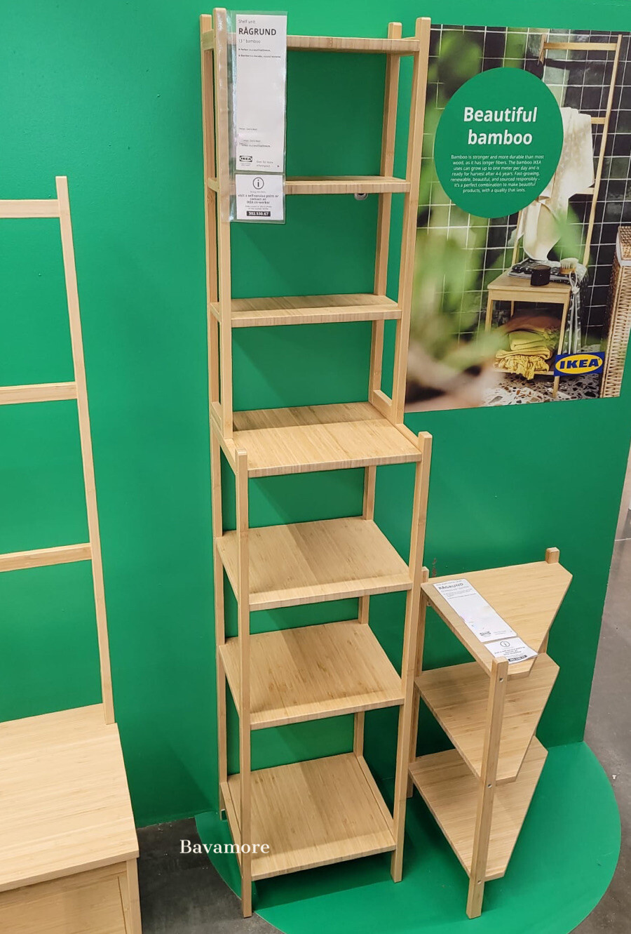 Ikea RÅGRUND Shelf unit, bamboo, 64 1/8 x13 " BRAND NEW (SHELF UNIT ...