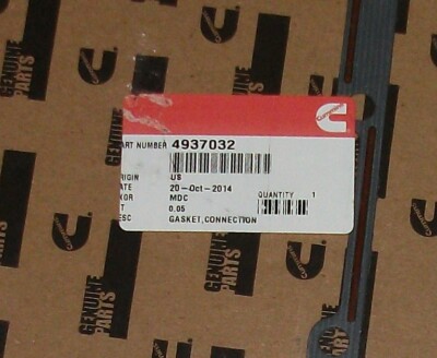 CUMMINS PART 4937032 GASKET CONNECTION | eBay