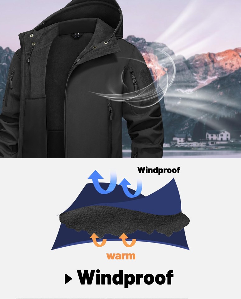 Men's Spec Ops Training Atheletic Soft Shell Jacket Outdoor Hiking ...