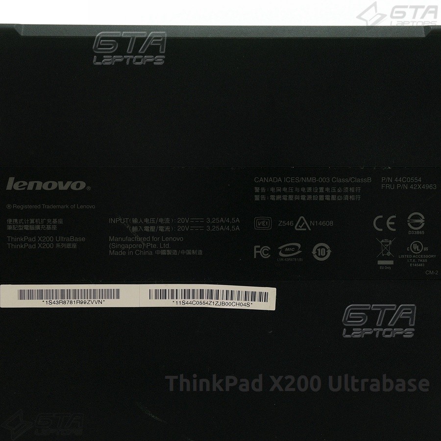 Lenovo ThinkPad X200 Ultrabase w/Key 42X4963 44C0554 Docking Station NO ...