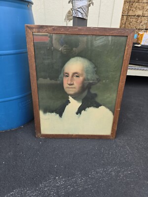 George Washington Portrait RARE The Athenaeum Antique Framed | eBay