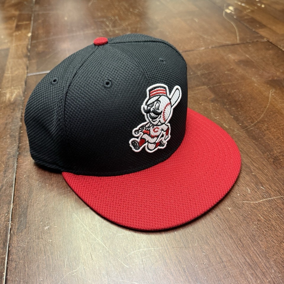 Cincinnati Reds Mr Red Redlegs Logo MLB New Era 59Fifty Fitted Hat Cap ...
