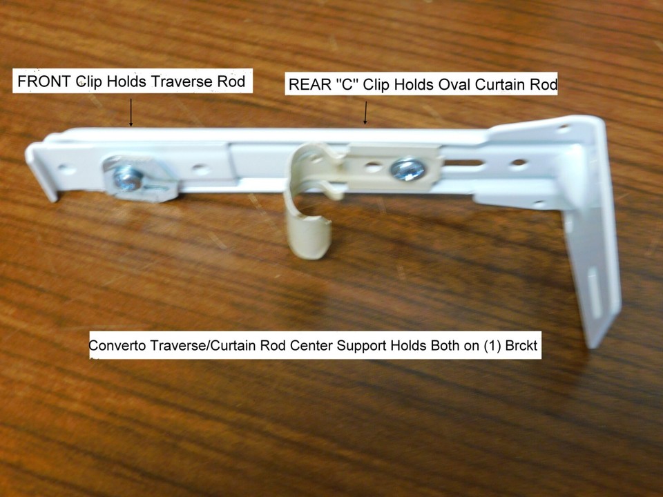 NEW KIRSCH Traverse Rod Brackets, Support, Clips, Rings, Tiebacks ...