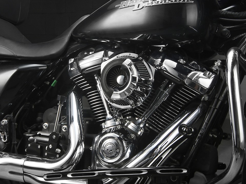 CNC Cut High Performance Air Cleaner Chrome for Harley 09-13 Tri Glide ...