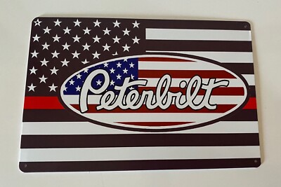 Trucking Sign Peterbilt Motors - Peterbilt Trucks - American Flag ...