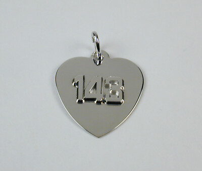 Sterling Silver 143 Heart I Love You Charm - Engravable - Free U.S ...