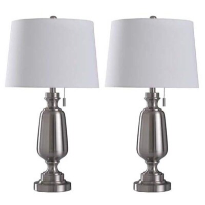 Cory Martin 30.5 in. Antique Brass Table Lamp with USB Port (2-Pack) by ...