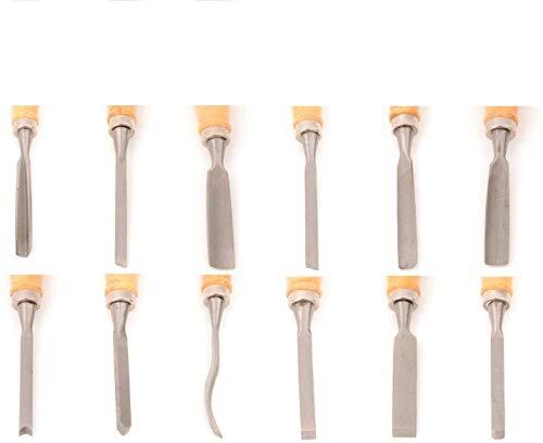 12 Pcs Wood Carving Chisel Set Woodworking Carpentry Hand Tool Gouges w ...