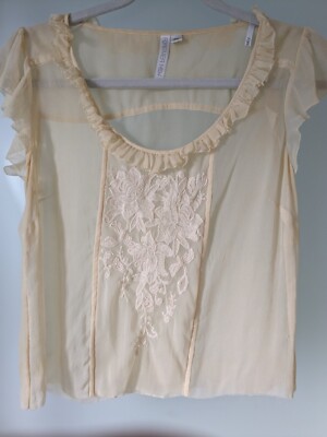 FOREVER NEW S10 SILK CROPPED TOP LENGTH-50 CM ARMPIT-TO-ARMPIT 42 CM ...