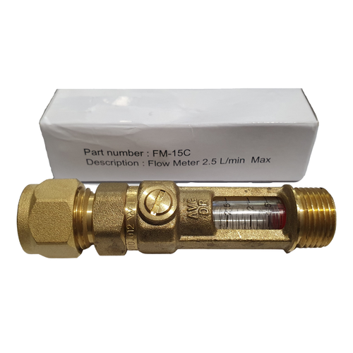 AVG 15mm 1/2" FM15C Flow Meter Regulator 1-2.5L/min for Solar Hot Water ...