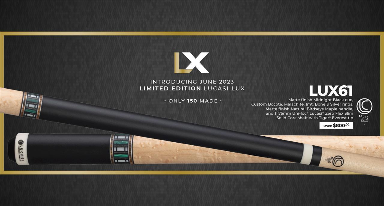 LUCASI LUX 61 CUSTOM CUE UNILOC 11.75MM LTD New, Fast Shipping! | eBay