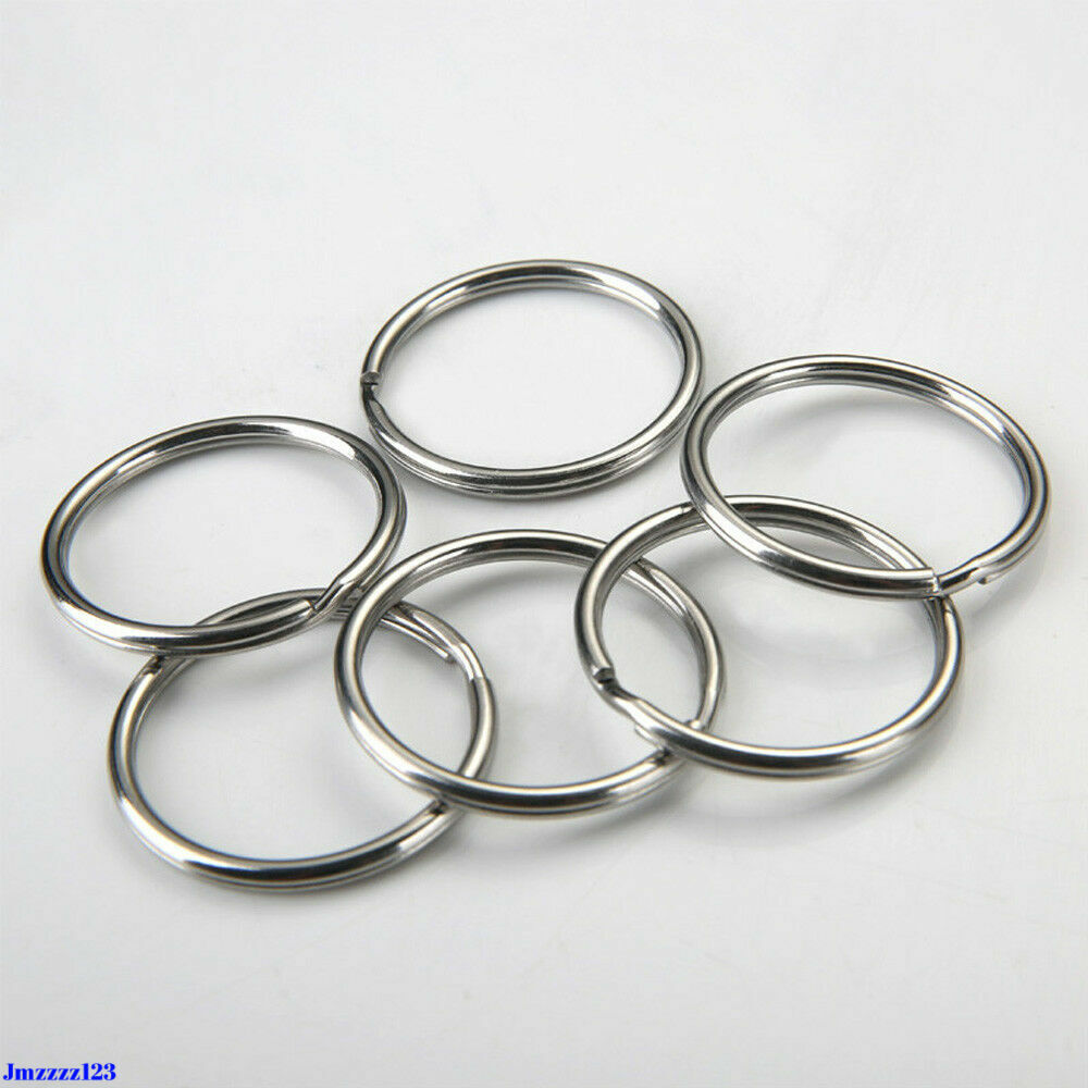15/20/25/28/30/32mm Stainless Steel Metal Key Holder Split Ring ...