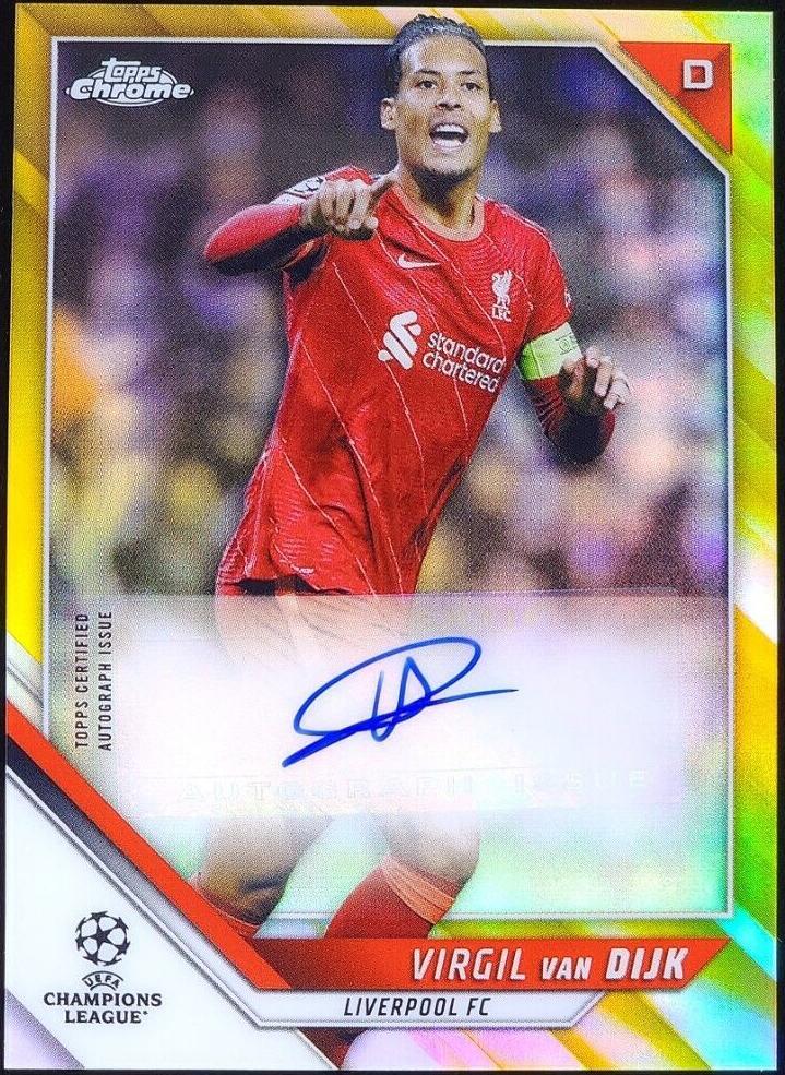 2021-22 Topps Chrome UCL - Chrome Autographs Virgil Van Dijk #CA-VD ...