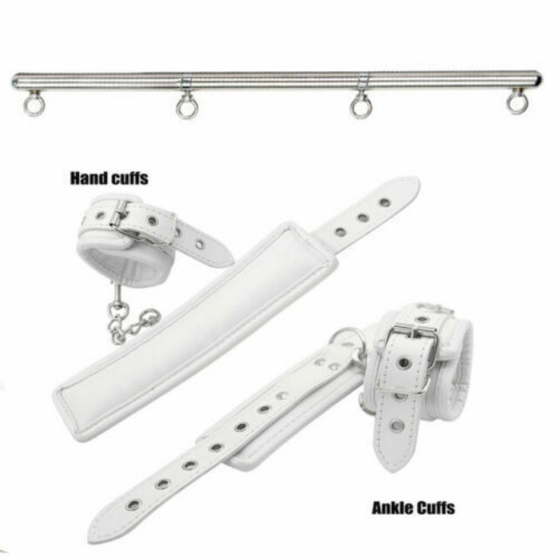 Bondage Set Spreader Bar Restraint Handcuffs Ankle Cuffs Neck Collar ...