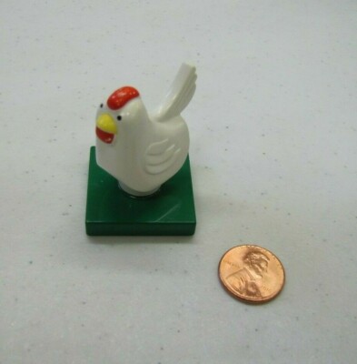 Lego Duplo White Chicken Hen Rooster On Base For Farm Farmer House ...