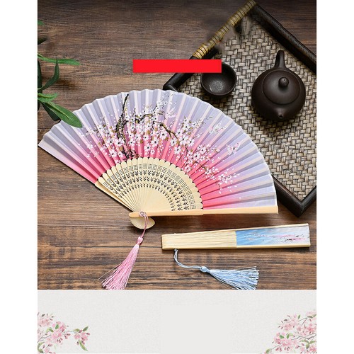 Chinese Style Fan Pattern Folding Folding Hand Held Flower Fan Women ...