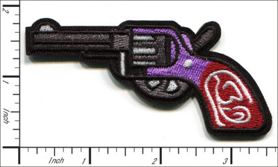 22 Pcs Embroidered Iron on patches Revolver Pistol Gun 85x40mm AP027La ...