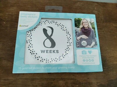 Pearhead Pregnancy Belly Stickers 15 Gold Foil Stickers to Share Your ...