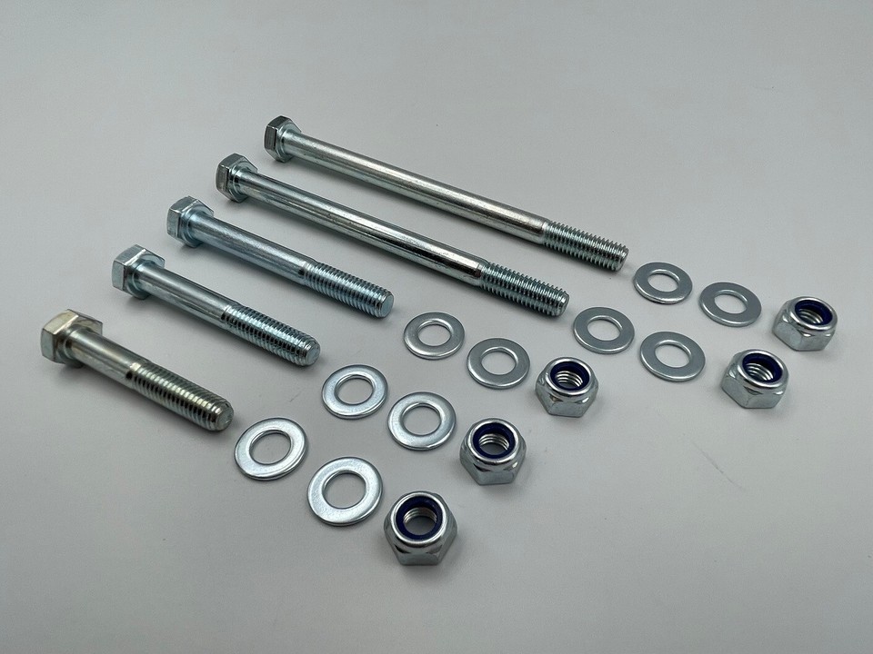 10 St. Schraube ISO 4014 M8x110 10.9 verzinkt + Mutter M8 + 2x U ...