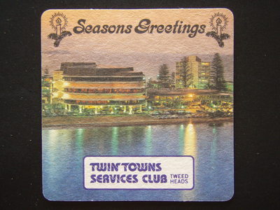 TWIN TOWNS SERVICES CLUB TWEED HEADS SEASONS GREETINGS COASTER | eBay ...