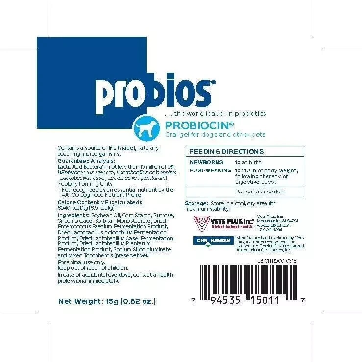 ProBios Probiotic Oral Gel for Dogs and Other Pets Probiocin 15ml ...