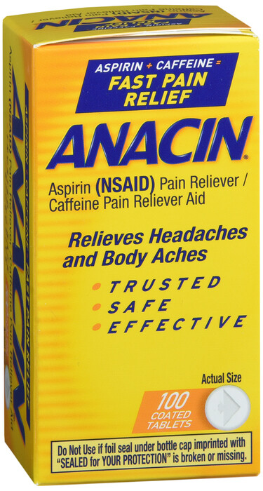ANACIN TAB 100CT aspirin/caffeine ORAL TABLET 400MG-32MG | eBay