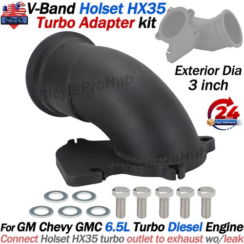 For GM 2500 3500 6.5L Diesel V-Band Holset HX35 Turbo Conversion Direct ...