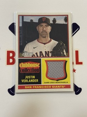 2025 Topps Heritage High Number Clubhouse Relic Justin Verlander #CCR ...
