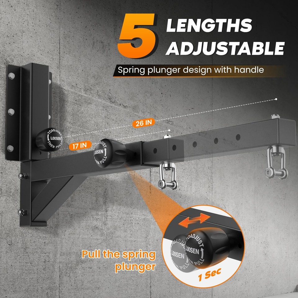 800lb Heavy Duty Wall Mount Punching Bag Hanger for MMA, Boxing Home ...