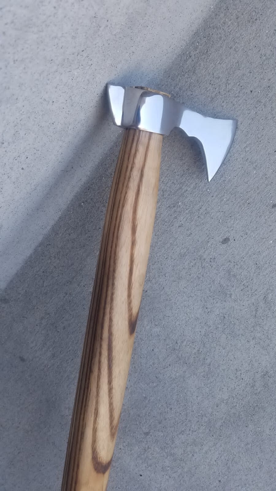 Custom handmade Walking Stick AXE Carbon Steel Grand Parents & Father ...