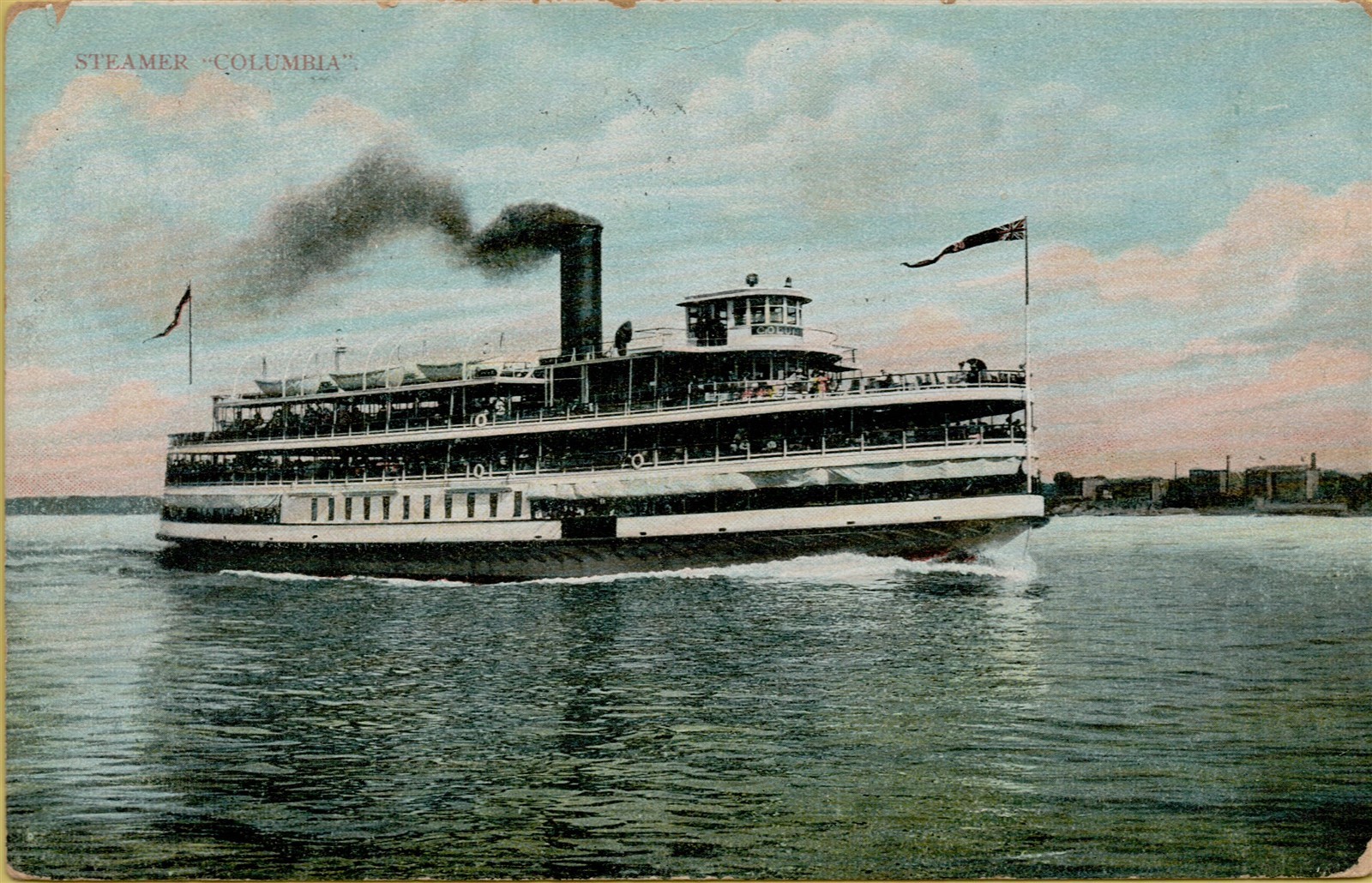 1908 Steamer Columbia Ship Boat Postcard B28 | eBay