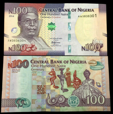 Nigeria 100 Naira 2014 Banknote World Paper Money UNC Currency Bill ...