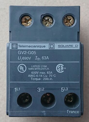Telemecanique GV2-G05 Leistungsblock 3PH 63A 690V / I1MG 6729 | eBay.de