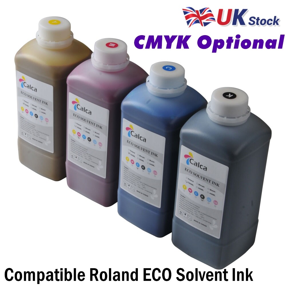 CALCA Compatible Roland ECO Solvent Ink Eco-sol Max Inks C M Y K LC LM ...