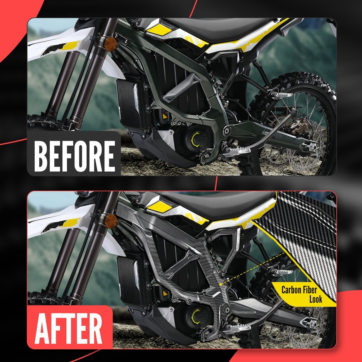 8X ABS Frame Guard Fairing Body Kit for Surron Ultra Bee electric Bike ...