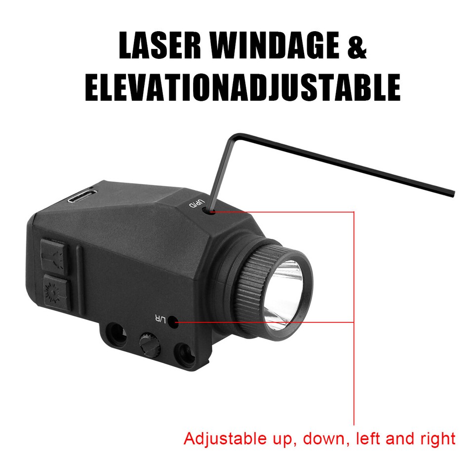 Green/Blue/Red Laser Sight 500lm Flashlight Combo For Glock 17 19 ...