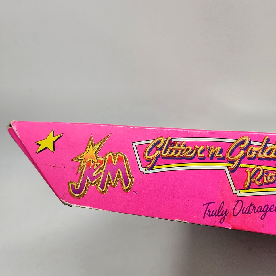 VINTAGE 1986 HASBRO JEM + THE HOLOGRAMS GLITTER N GOLD RIO DOLL NEW IN ...