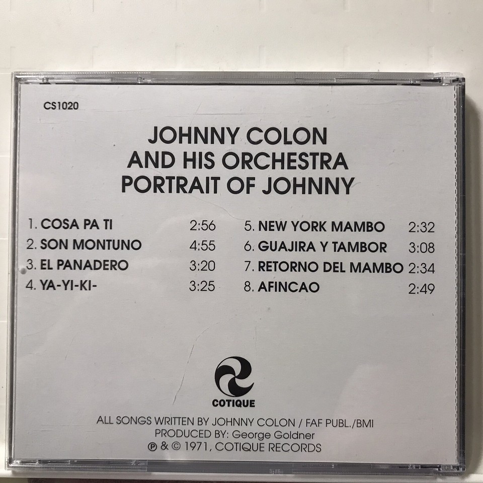 CD Mega RARE Fania FIRST PRESSING Johnny Colon Orchestra Portrait Of NY ...