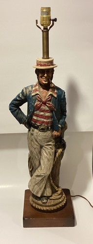 Vintage 1971 Nautical French Sailor Sea Captain Lamp Dunning Industries ...