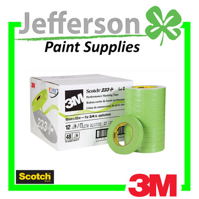 3M Scotch 233+ Green Performance Automotive Masking Tape 12mm x 50m ...